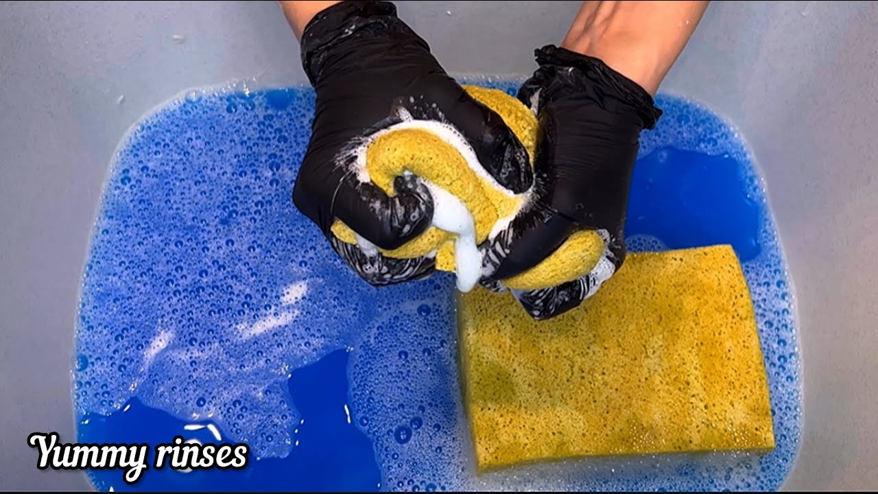 Floor cleaner, “bleach paste sponge”, fabric softener 🩵🤍 Full rinse ...