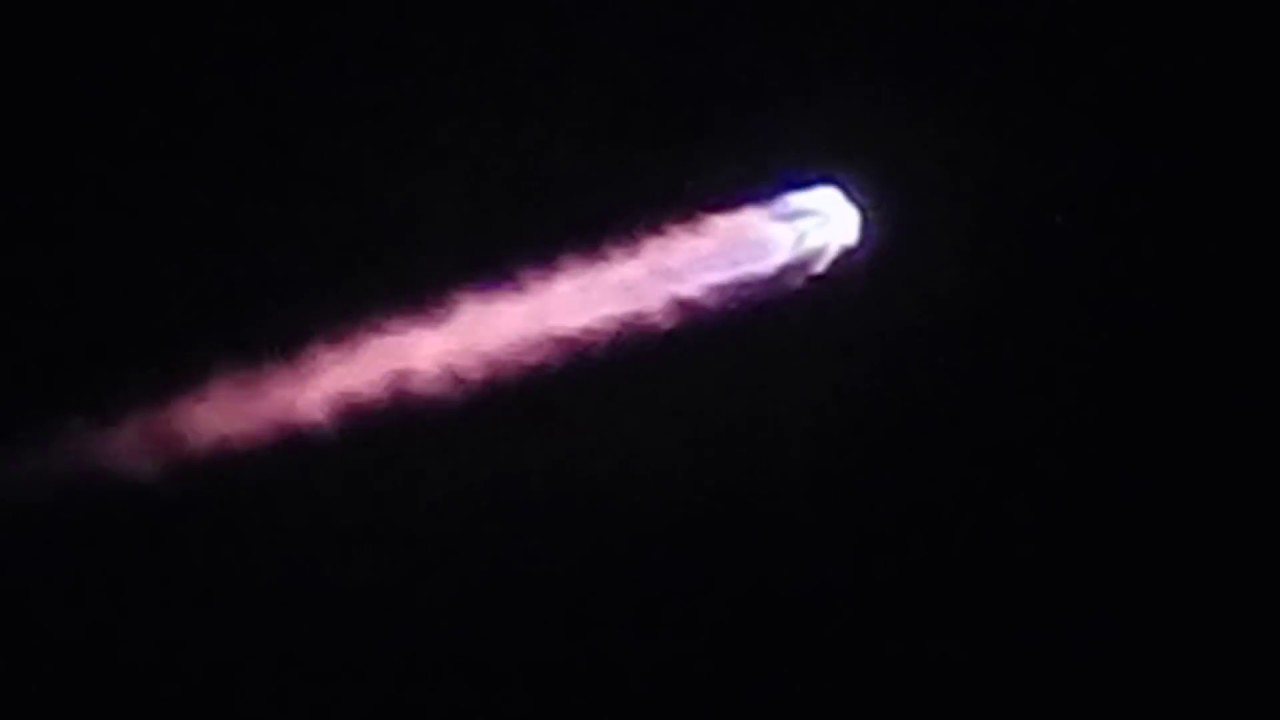 angels pulsing light at a falcon rocket as it rides the firmament - YouTube