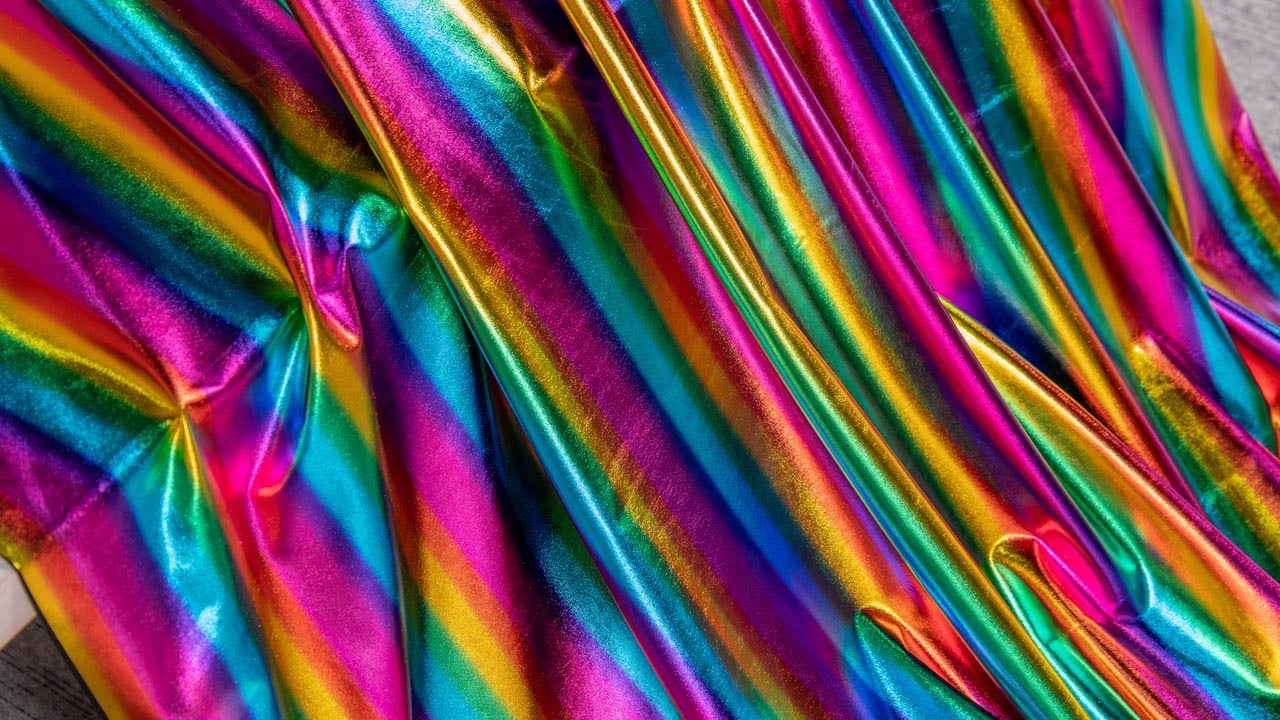 [OneYard] Multi-color Rainbow Elastic Cloth by the Yard 30285 - YouTube
