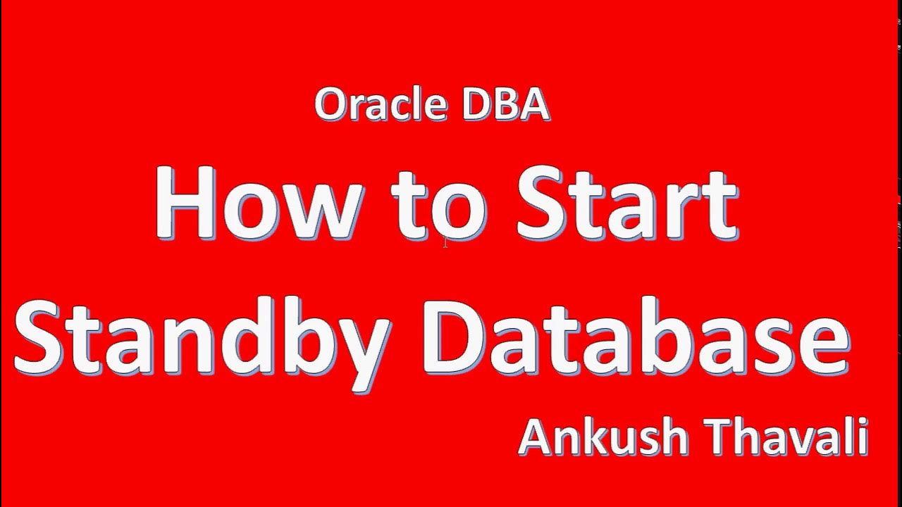 How to Start Physical Standby database & Check if Database is in Sync - YouTube