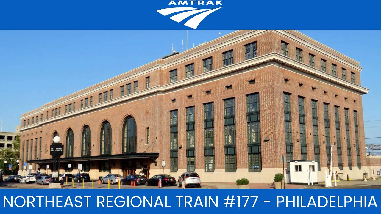 Amtrak Northeast Regional Train 177 to Philadelphia Announcements at ...