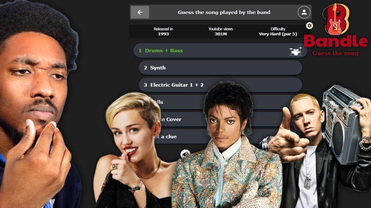 Da Bronco Plays Guess The Song One Instrument At A Time! (Bandle) - YouTube