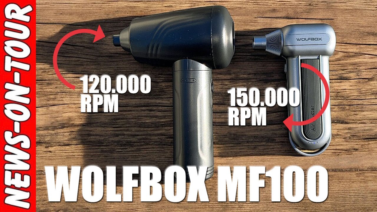 WOLFBOX MF100 💨(150.000 RPM) vs. JoyGeek Airduster (120.000 RPM) Der ...