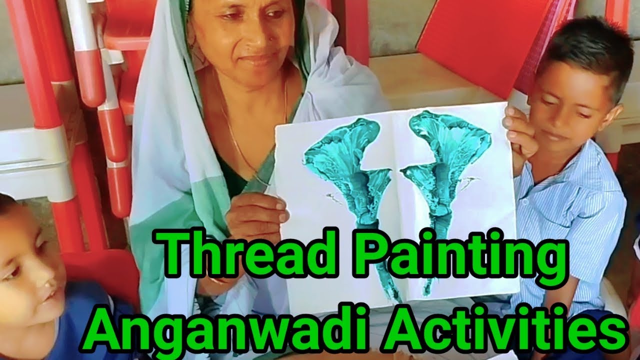 Thread Painting idea || Thread Painting Activities |# ...