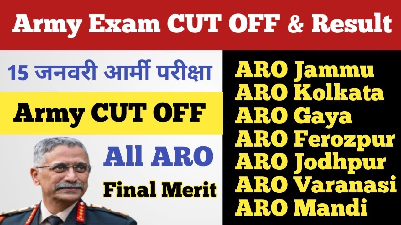 Army Exam CUT OFF ll Agniveer Army Exam 15 January Cut off & Result ...