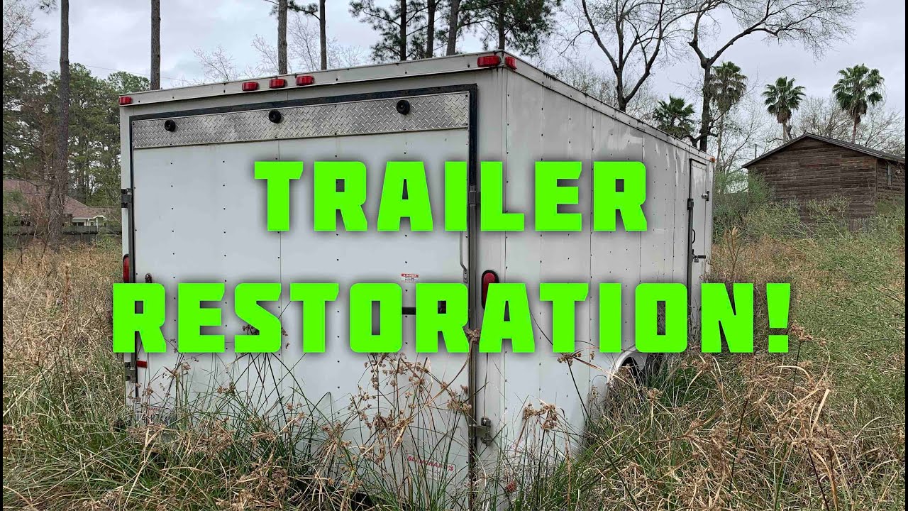 Cargo trailer, abandoned, gets NEW LIFE! lighting, cleaning. Ep 1 - YouTube