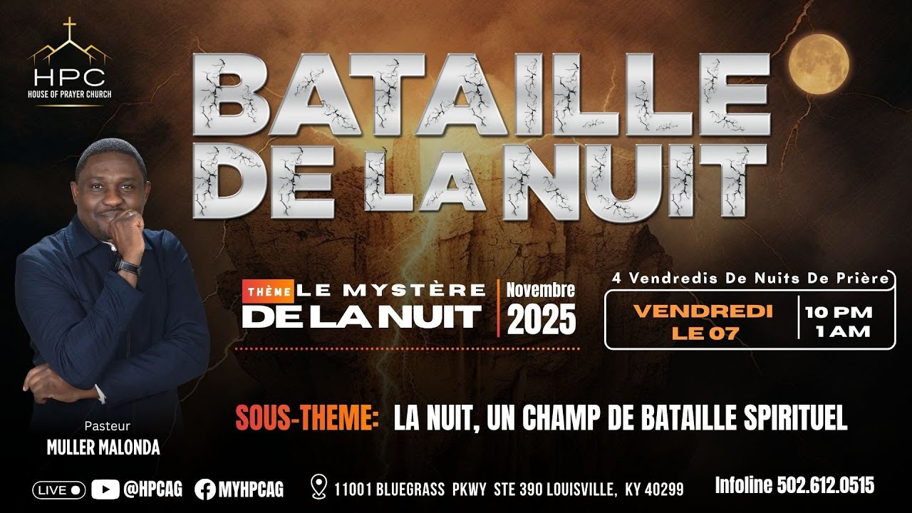BANU 2025 || LA NUIT, UN CHAMP DE BATAILLE SPIRITUEL - Pasteur Muller ...