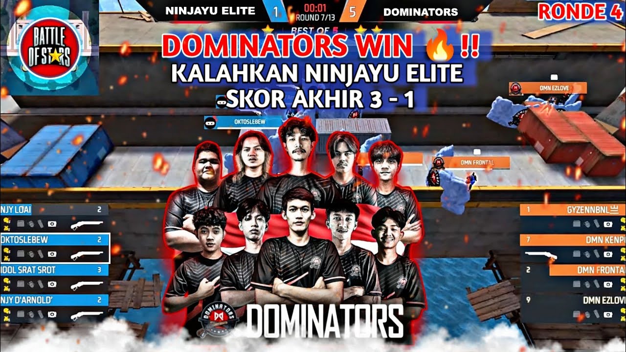 RONDE TERAKHIR 3-1 DOMINATORS WIN VS NINJAYU ELITE BATTLE OF STARS ...