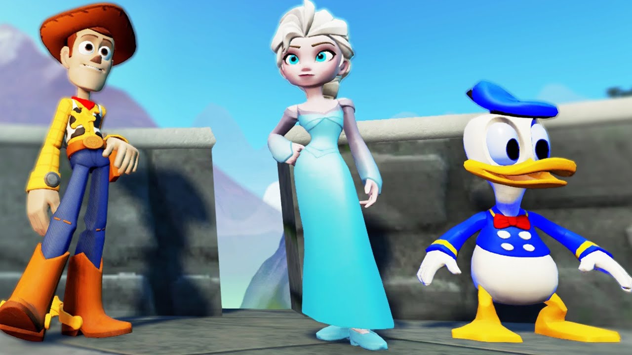 Disney Woody Toys Story & Donald Duck || Frozen Elsa The Snow Queen ...