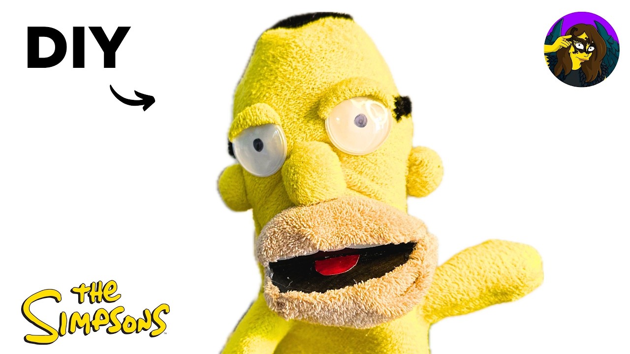 HOW TO MAKE Homer Simpson Puppet | DIY Plush Sock Toy Craft - YouTube