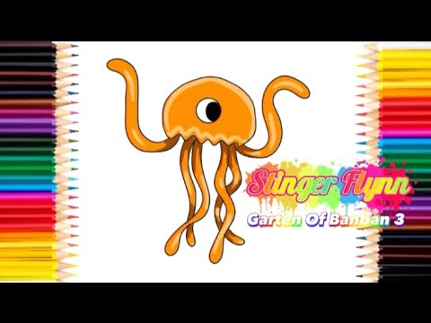 Stinger Flynn - Garten of Banban 3 - How to Draw and Coloring - YouTube