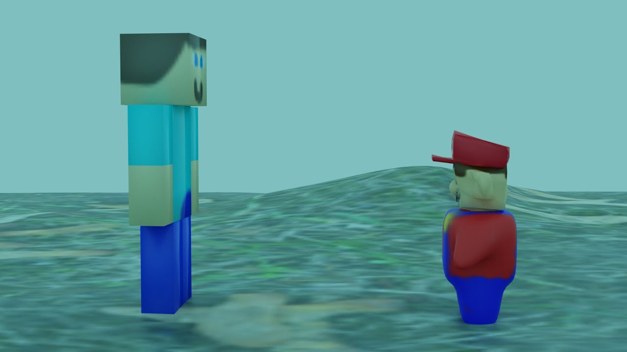 minecraft Steve vs Mario epic battle - YouTube