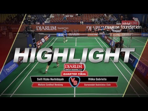 Saifi Rizka Nurhidayah (Mutiara Cardinal Bandung) VS Ribka Gabriella (Sarwendah Badminton Club)