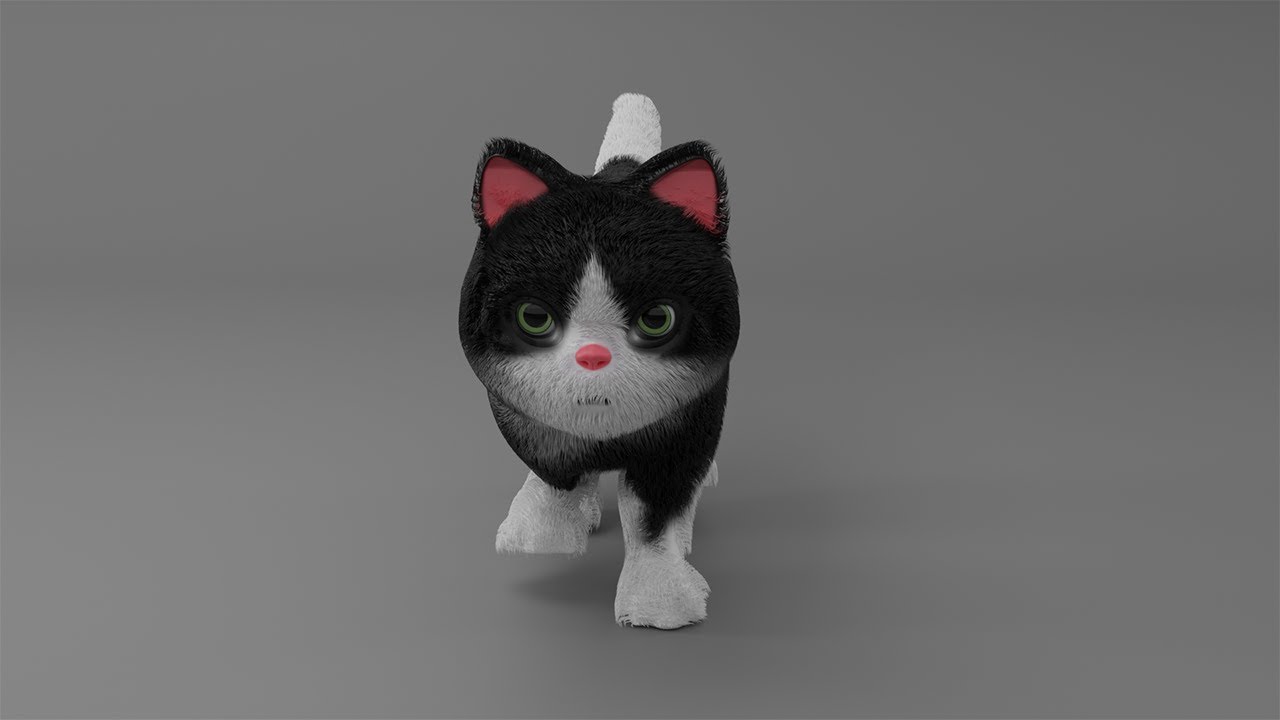 How to make a cute cat in blender - YouTube