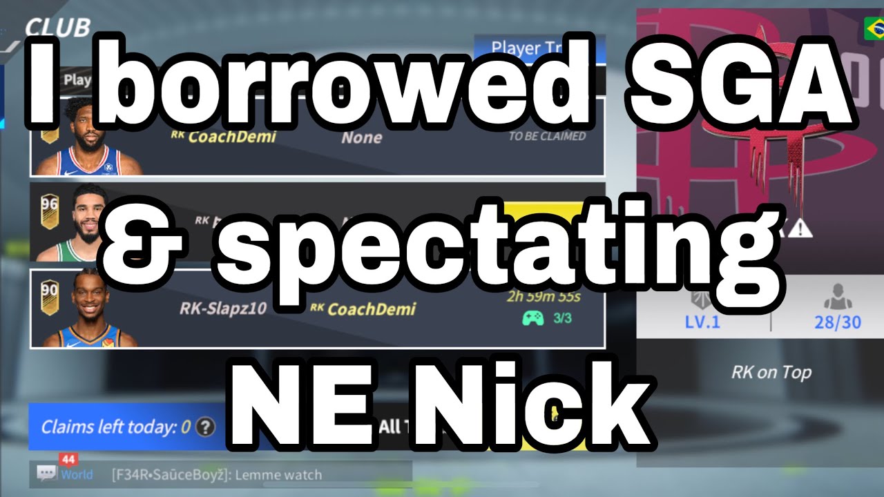 NBA Infinite My SGA Highlights & spectating Nick - YouTube