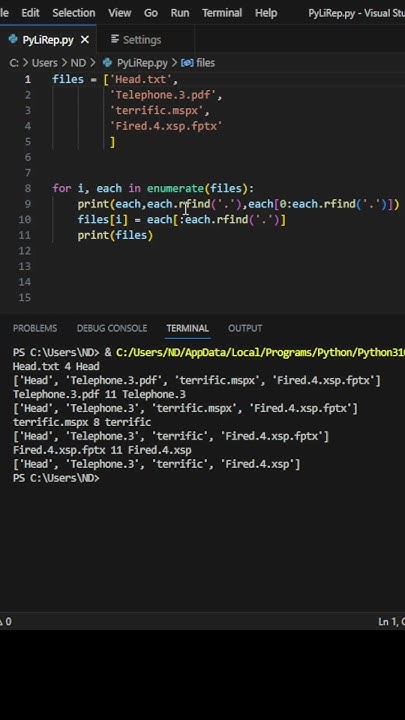 Removing the file extension from a filename. A quick Python Project ...