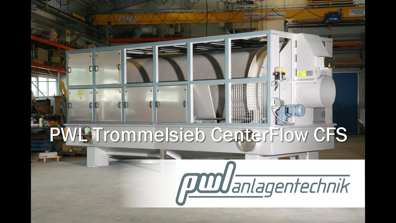 Rotary drum Screen CenterFlow CFS by PWL at vegetables processing plant ...