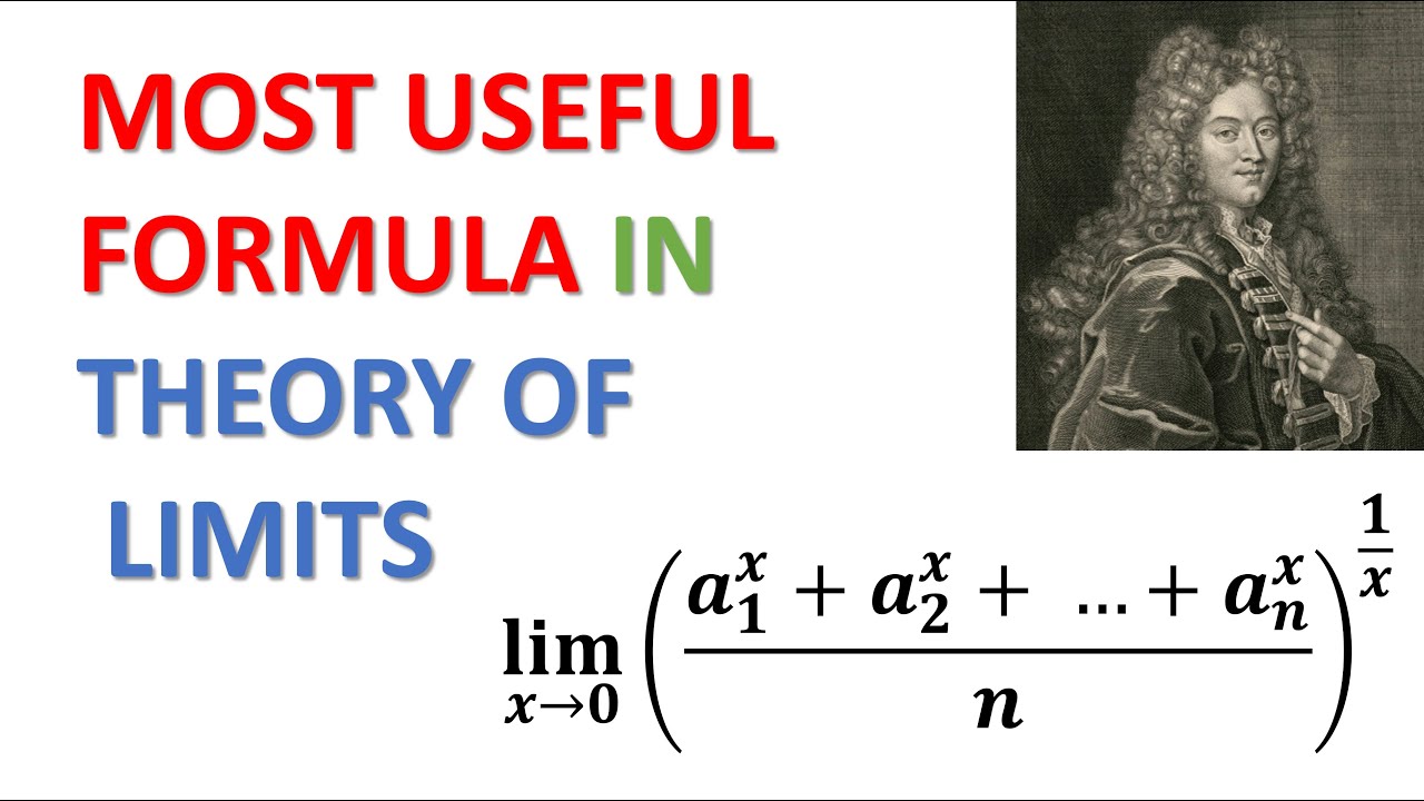 Most useful formula in theory of limits. L'Hôpital's rule. - YouTube