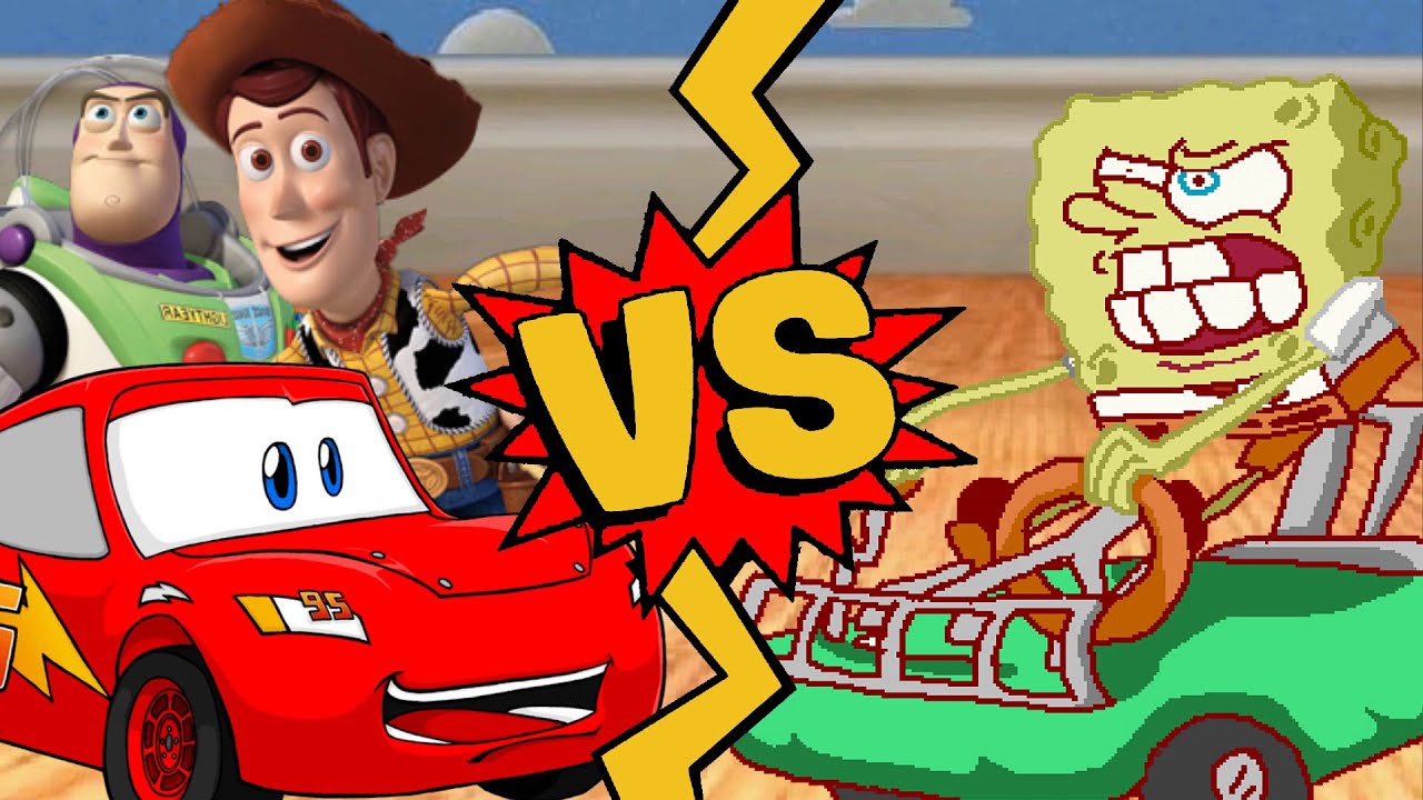 M.U.G.E.N Battles | Lightning McQueen/Woody/Buzz Lightyear vs SpongeBob ...