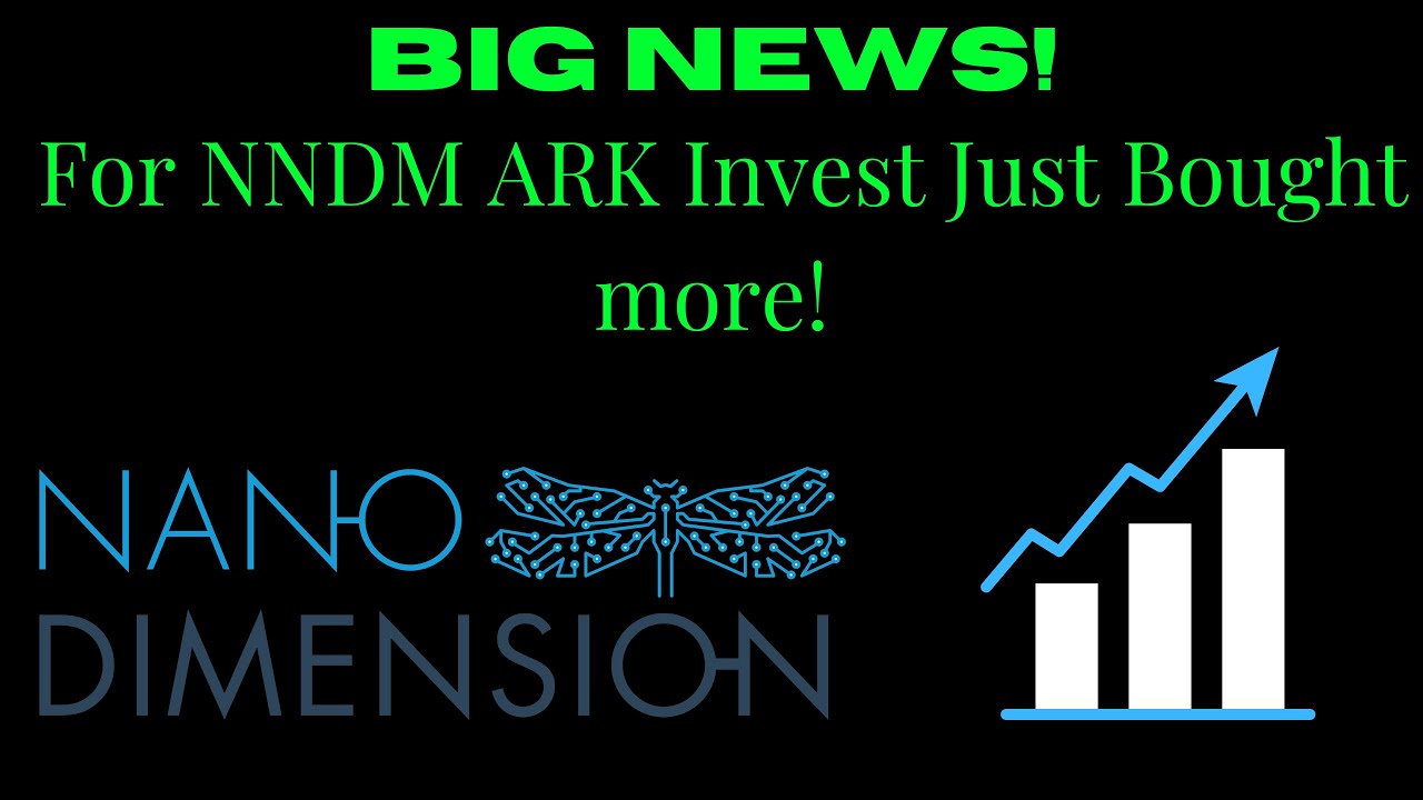 NANO DIMENSION NNDM STOCK CHART ANALYSIS | BIG NEWS ARK INVEST JUST ...