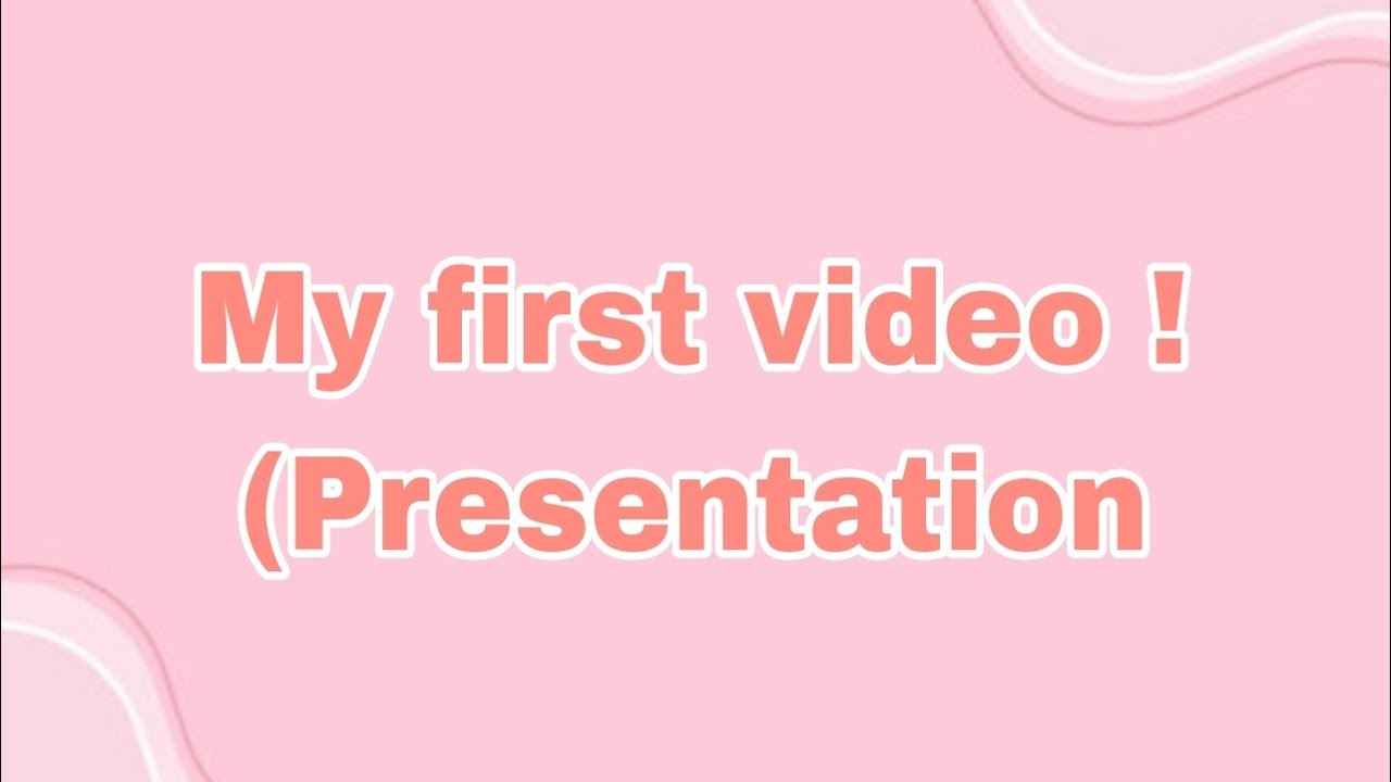 My first video ! (presentation) - YouTube