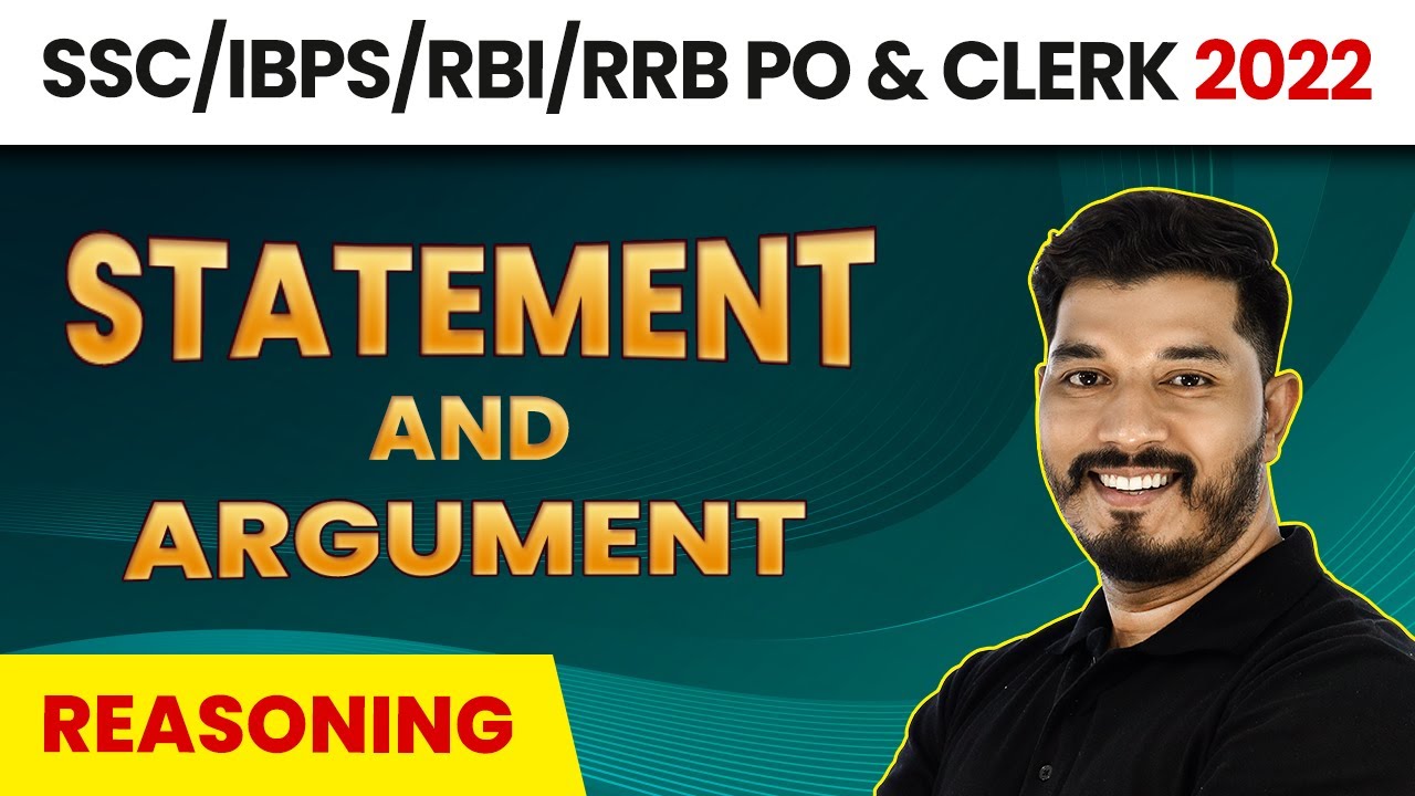 Statement and Argument | Reasoning | Foundation Course 2022 - YouTube