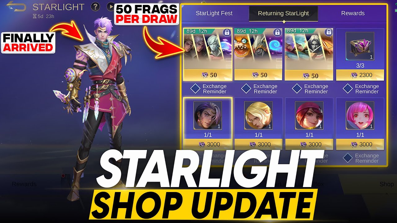 UPCOMING STARLIGHT SHOP UPDATE IN THE MONTH OF AUGUST | GUSION ...