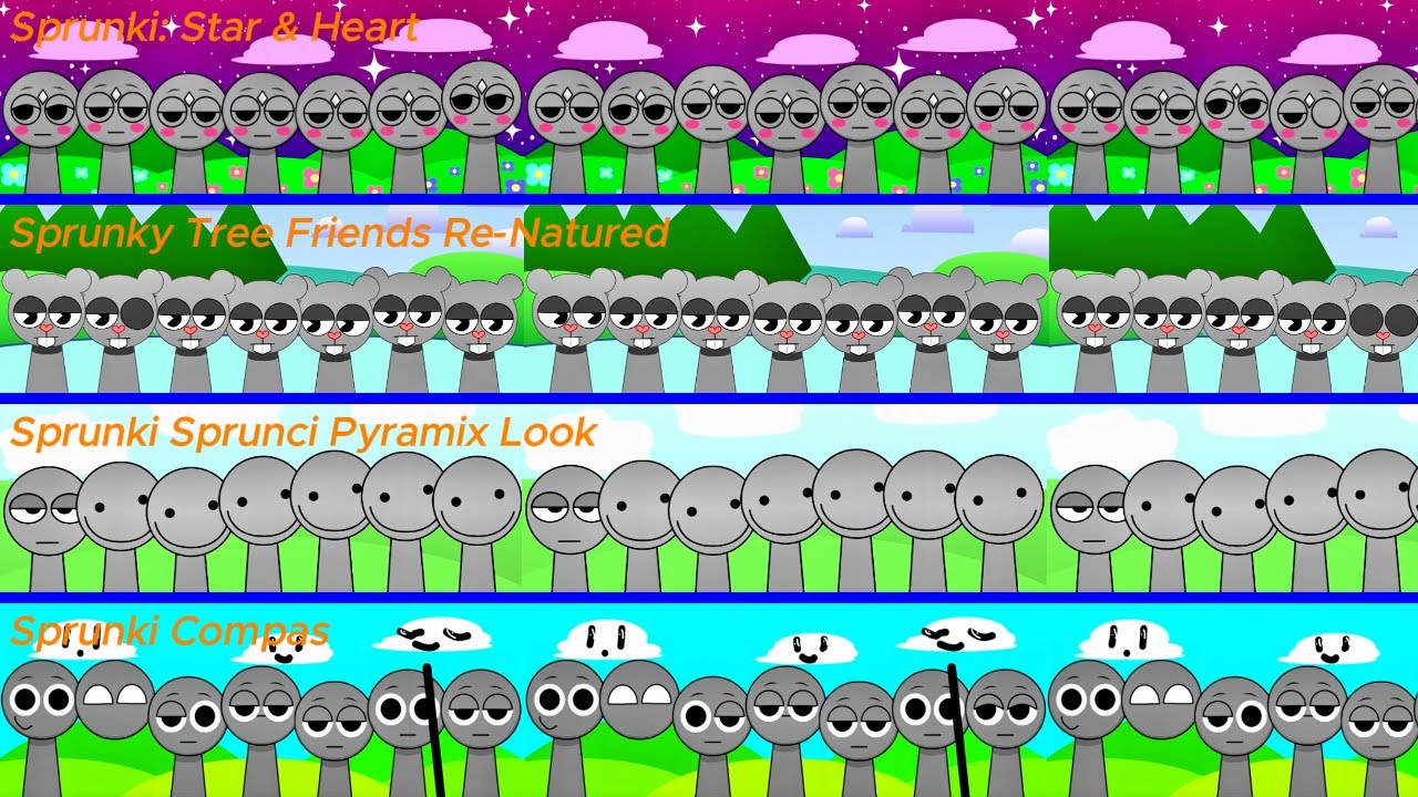 Mix all together characters in Sprunki | Sprunki: Star & Heart and ...