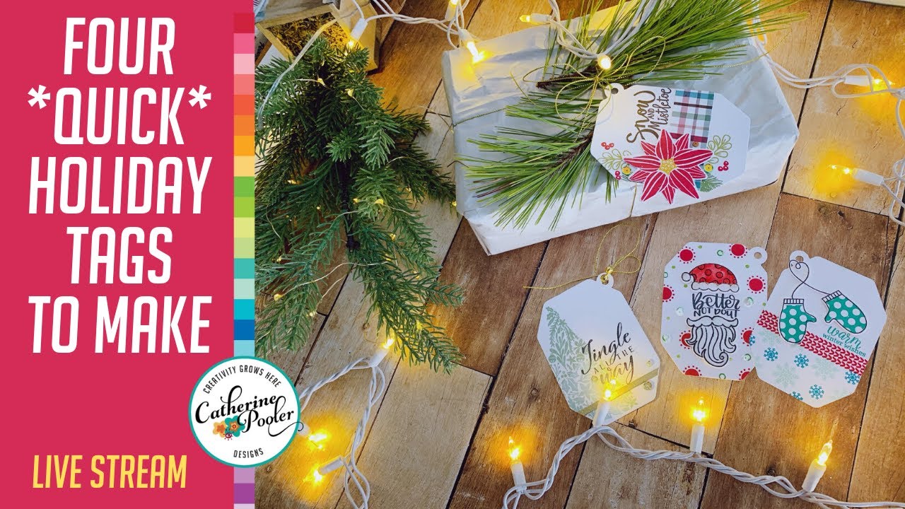 Four (QUICK!) Holiday Tags to Make - YouTube