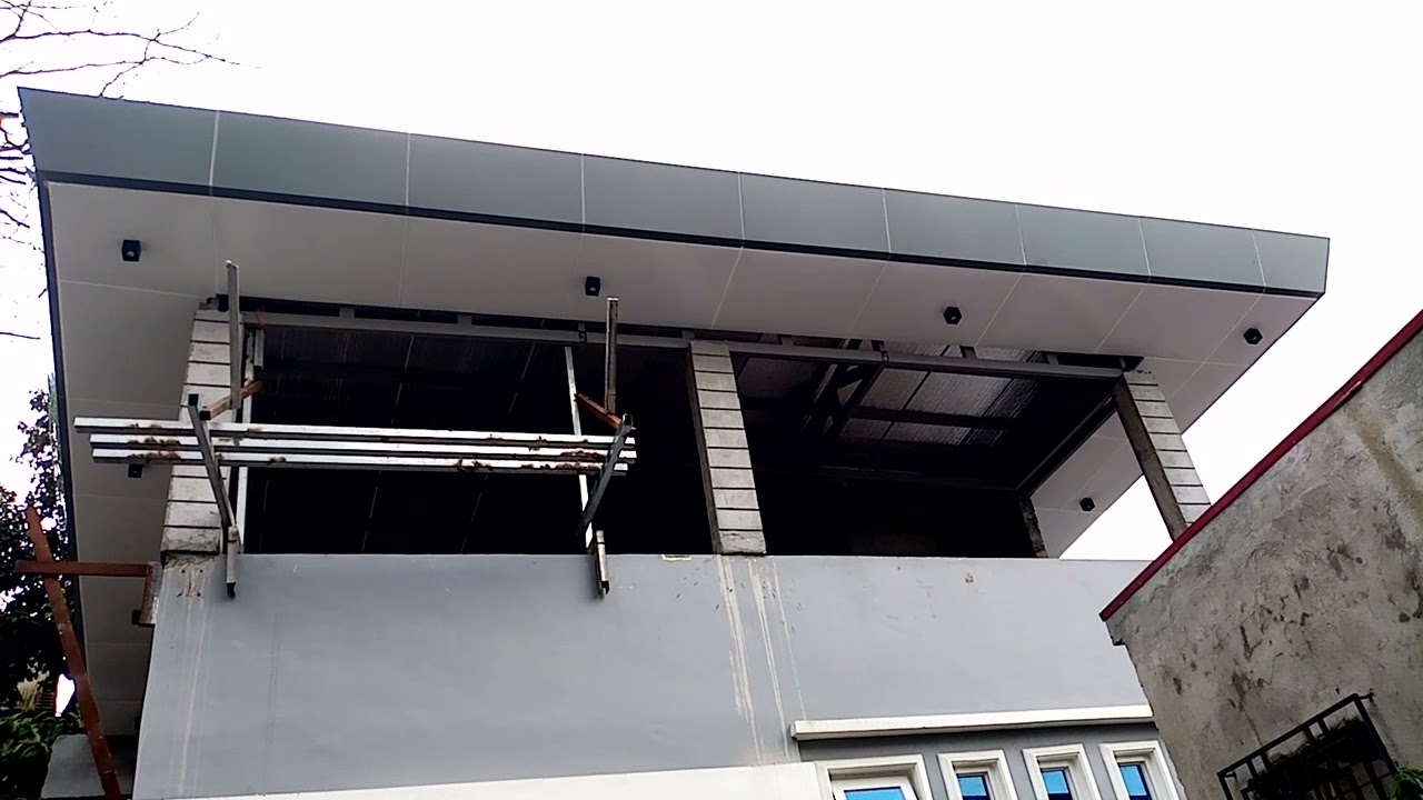 aluminum composite panel fascia and ceiling - YouTube