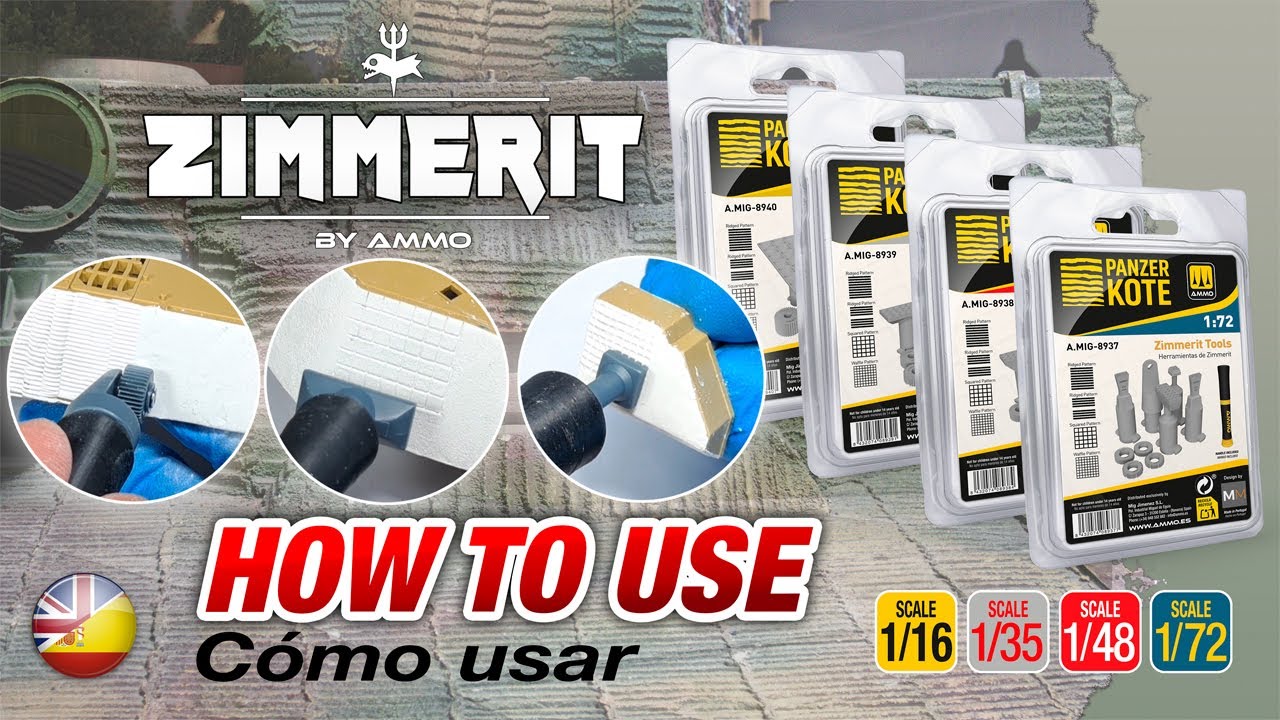How To Use Panzer Kote Zimmerit Tools /Cómo usar las herramientas ...