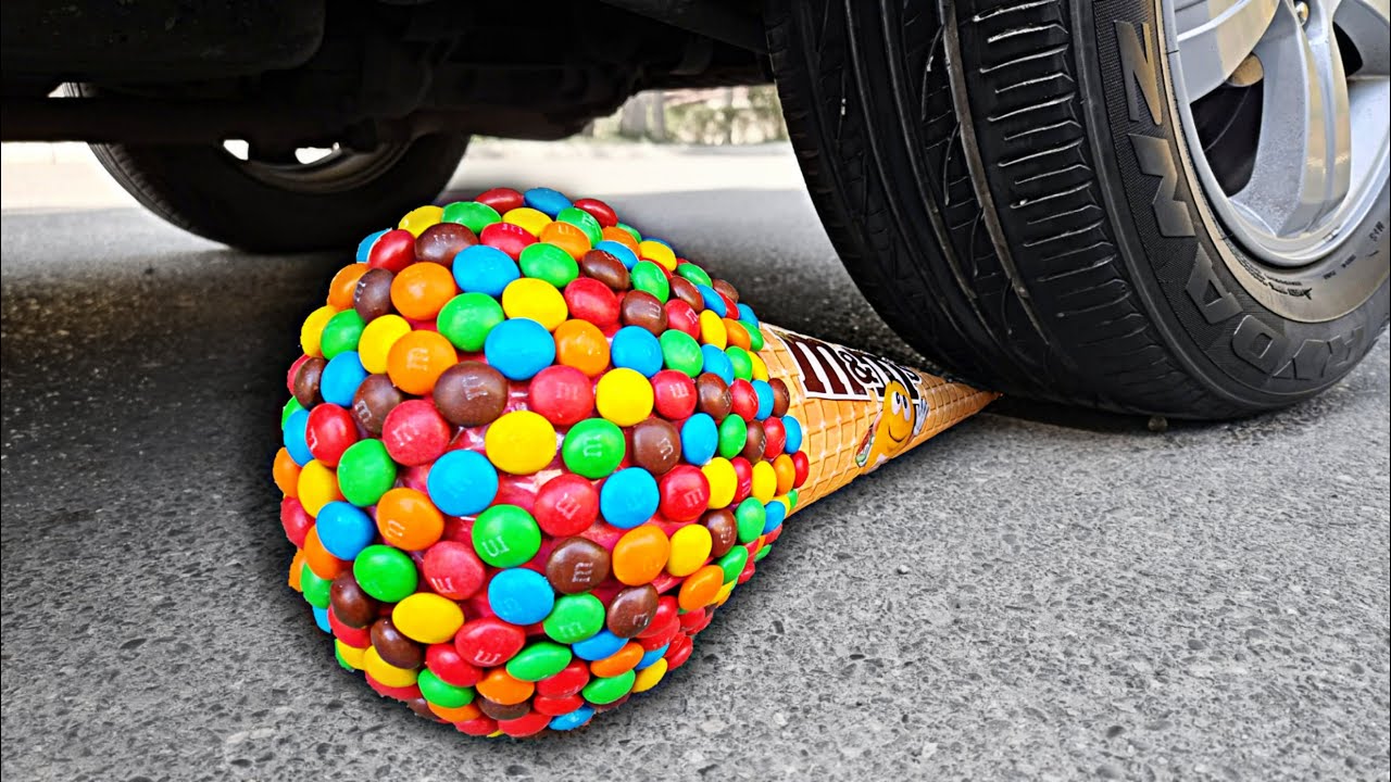 Running Over Stuff With a Car ASMR | Crushing Candy Ice Cream With Car ...