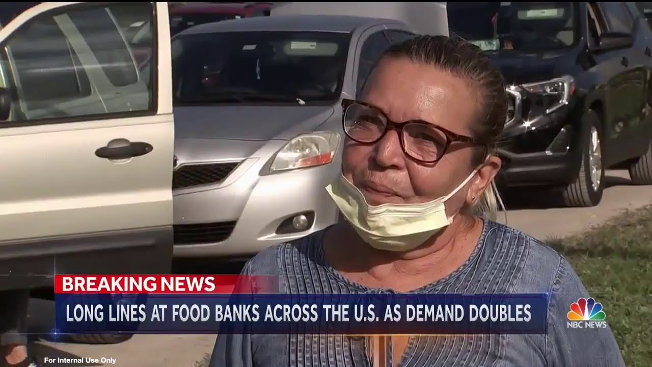 NBC Nightly News | Long Lines At Food Banks Across the U.S. As Demand ...