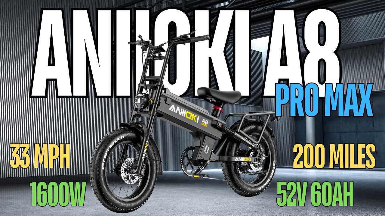 200 MILE RANGE EBIKE - ANIIOKI A8 PRO MAX REVIEW - YouTube