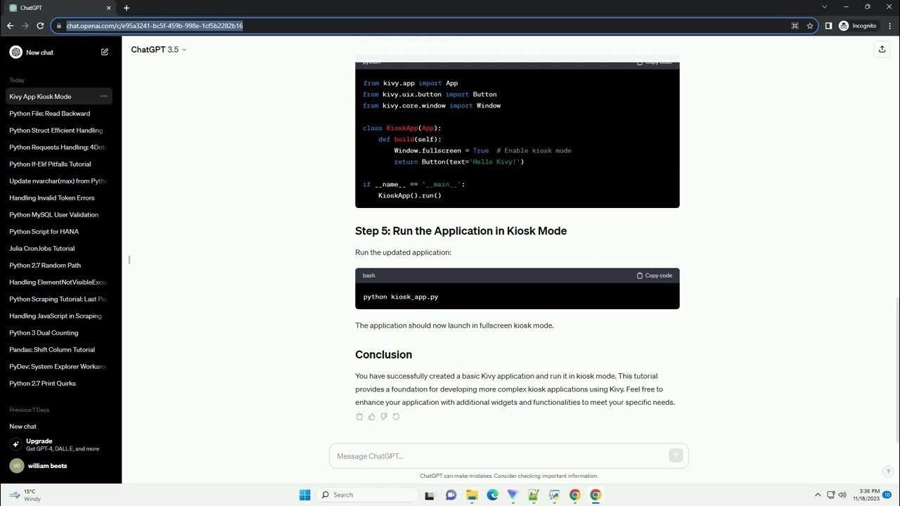 Run python kivy application in kiosk mode - YouTube