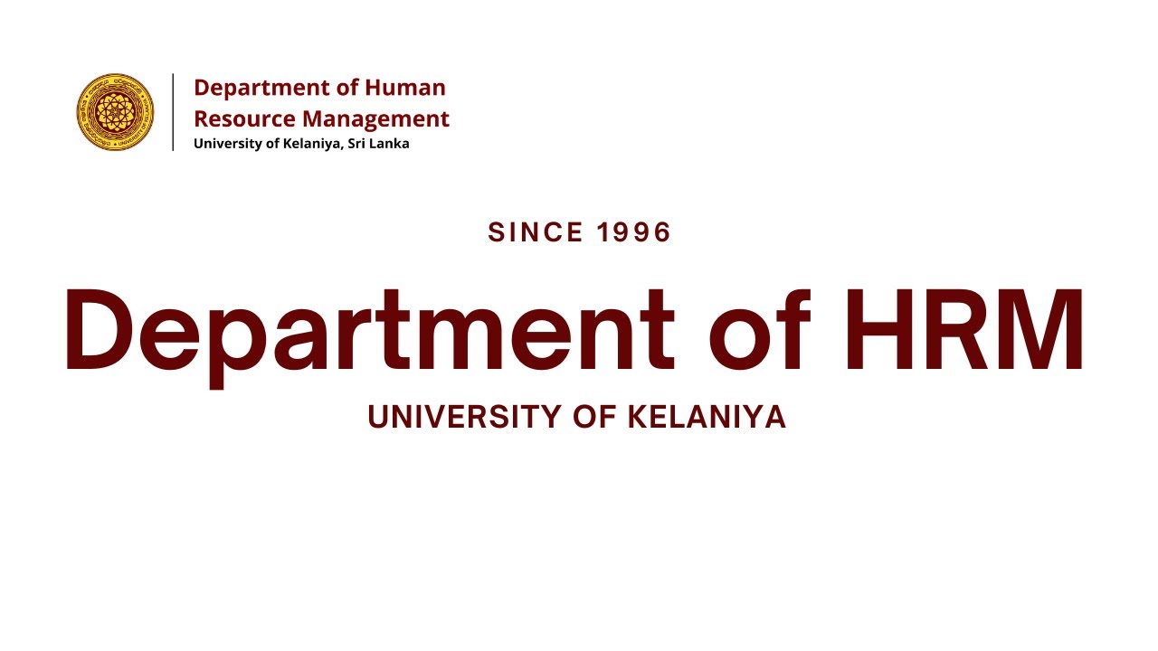 Department of HRM - University of Kelaniya - YouTube