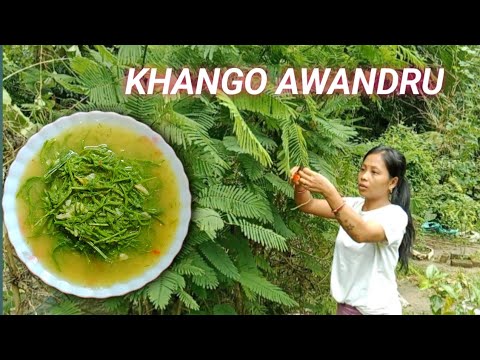 khango recipe/stinky leaves with rice powder/khango awandru #tribalfood ...