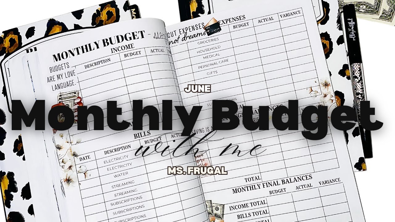 June Monthly Low Income Budget $663 | May Monthly Balances & Goals for ...