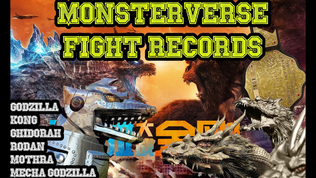 MonsterVerse Fight Records Godzilla King Kong Mothra Rodan Ghidorah ...