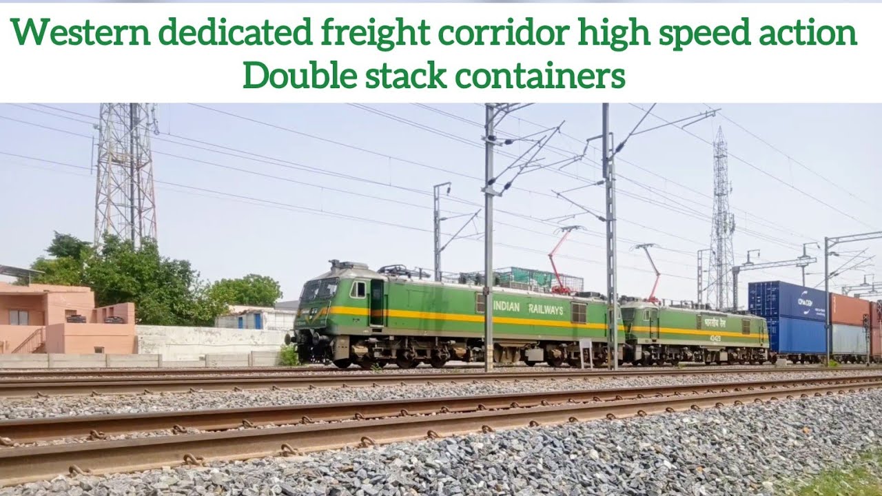 WDFC High speedy action diesel/Electric loco double stack containers ...