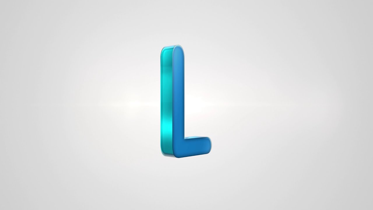 The letter L rotating in 3D 1 hour loop - YouTube