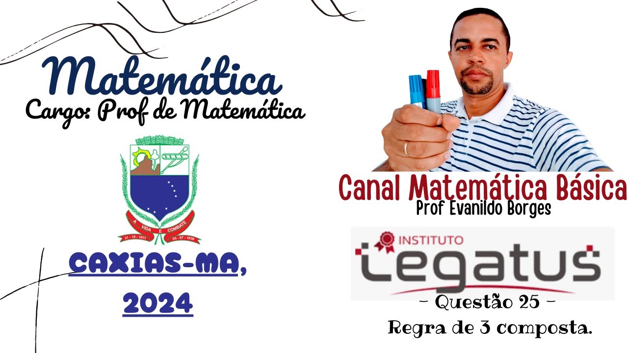 Banca Legatus - Questão 25 - Regra de três composta. - YouTube