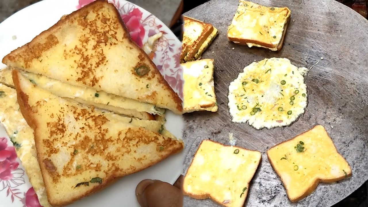 Egg Toast | Healthy Bread Omelette | Bengali Street Food - YouTube