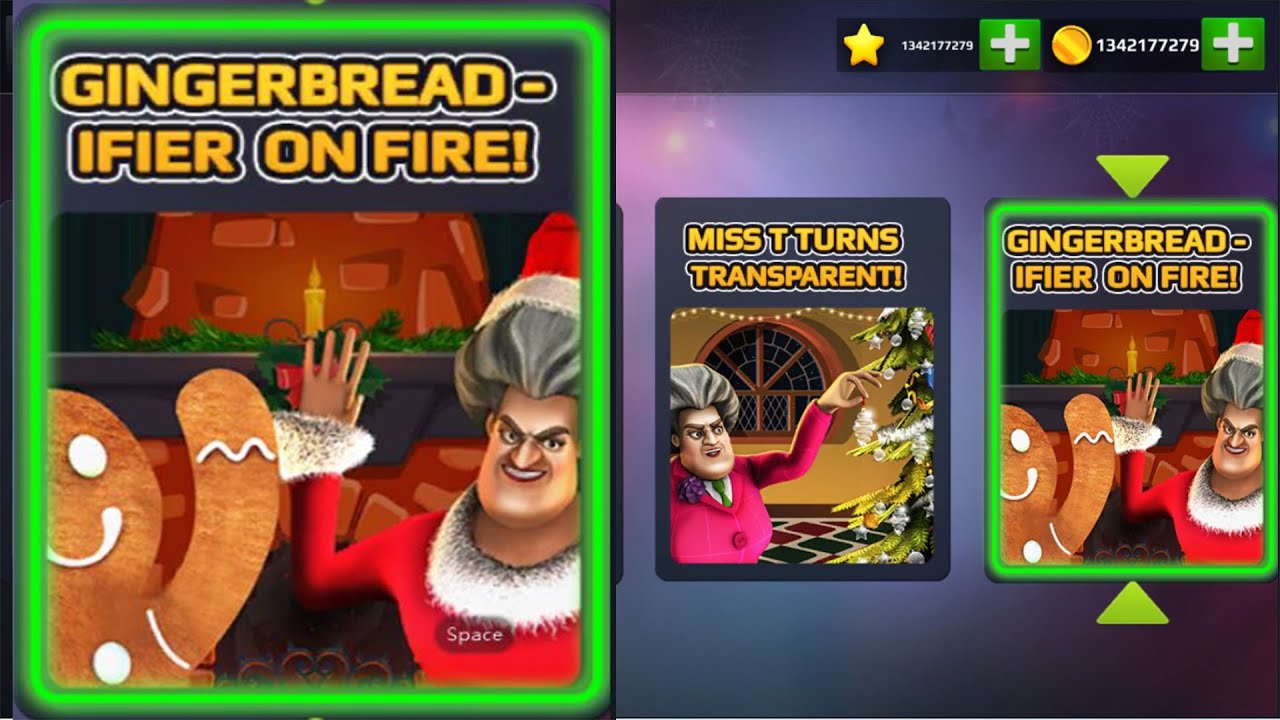 Scary Teacher 3D GINGERBREAD-IFIER On Fire. Let's Make Gingerbread ...