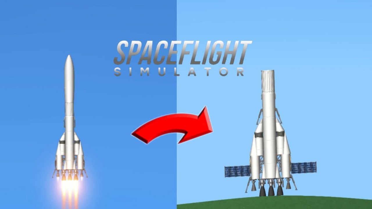trying to land a reusable rocket in sfs |space flight simulator - YouTube