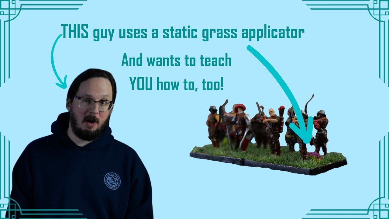 Hobby Tutorial: How to use a static grass applicator for wargaming model basing - YouTube