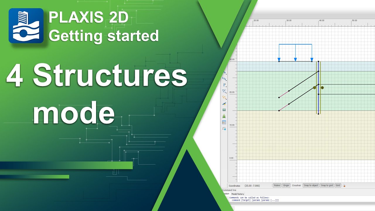 Structures Mode - Getting Started with PLAXIS 2D - Part 4/11 - YouTube
