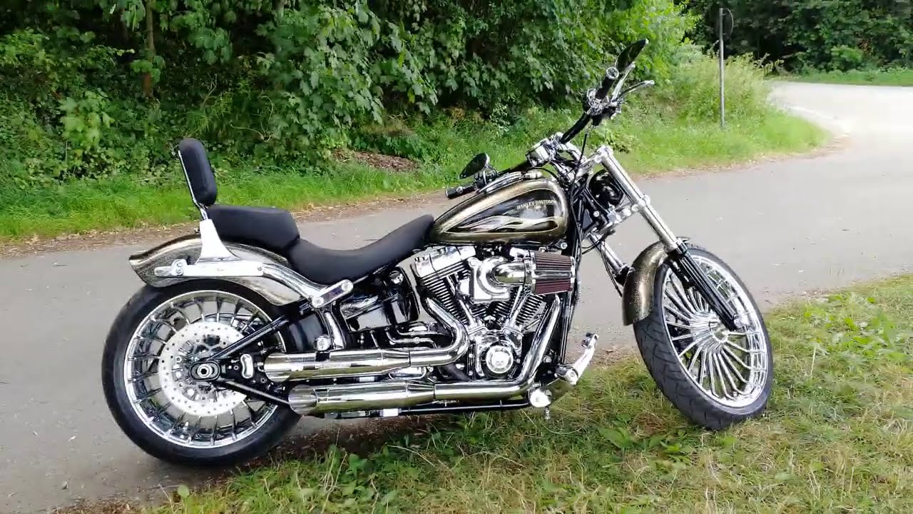 Harley-Davidson Breakout Gold Flake Chrome - YouTube