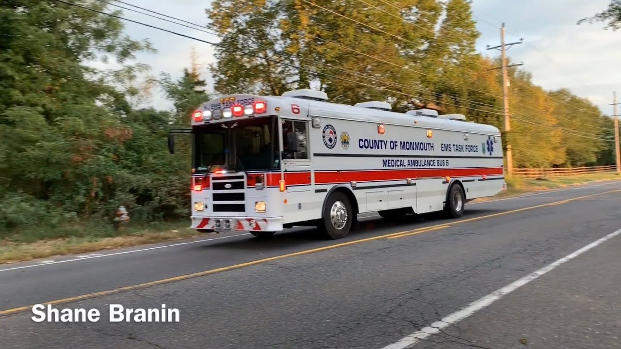 Monmouth County EMS Task Force (Medical Ambulance Bus 6) Responding ...