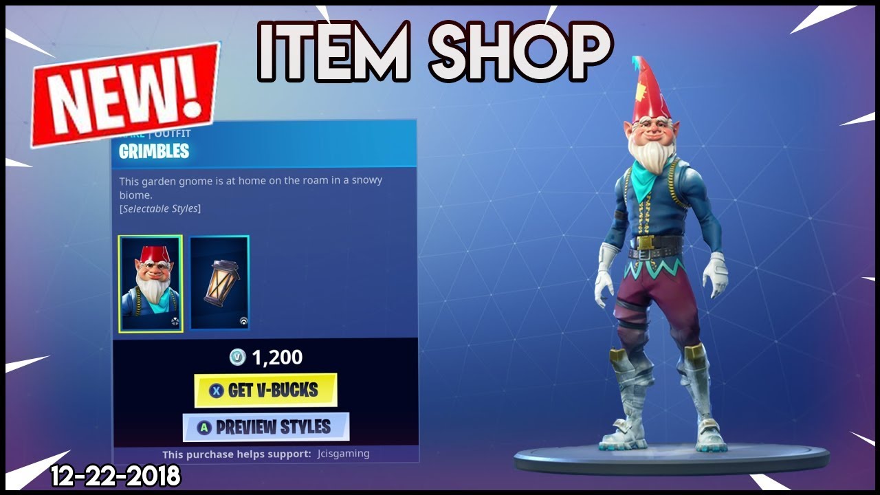 *NEW* Grimbles Skin & Cold Snap - Fortnite Item shop [December 22nd ...